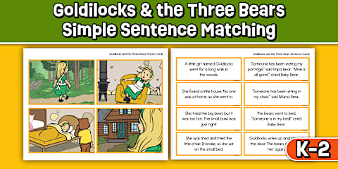 Hansel and Gretel Simple Sentence Matching Activity