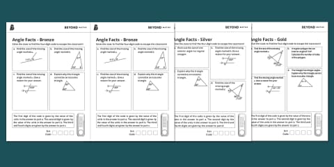 Escape the Maths Room: Angles and 2D Shapes