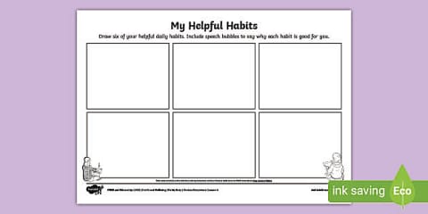 Health Education My Healthy Choices Activity Sheet