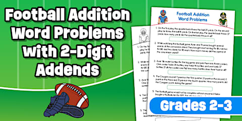 Single-Step Addition Word Problems Worksheet for Special Education