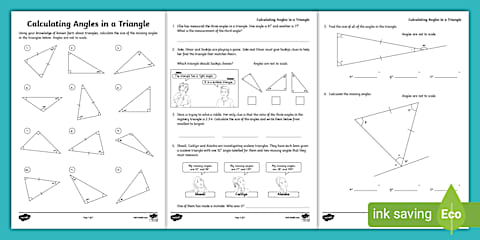 Triangles Maths Activity Sheets