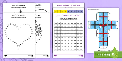 Mother's Day Addition and Subtraction Secret Message Worksheet
