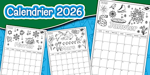 Calendrier mensuel - 2025/2026
