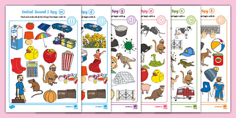 Initial Sounds I Spy j, v, w, y, z Activity Pack
