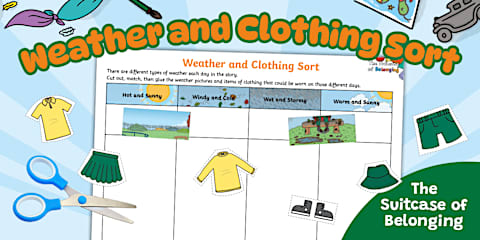 Clothing Materials for Different Weather Sorting Worksheet