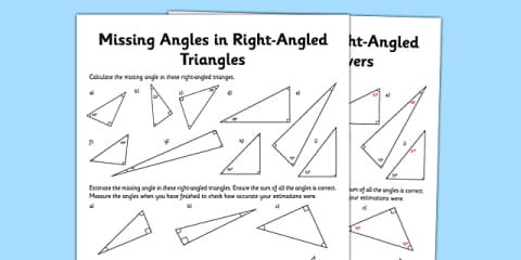 Calculating Angles in a Right-Angled Triangle