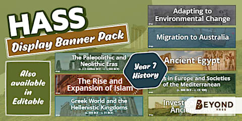 HASS (Year 10 History) Display Banners Pack