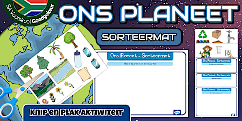 Voorskool - Ons Planeet - Knip-en-Plak Aktiwiteit