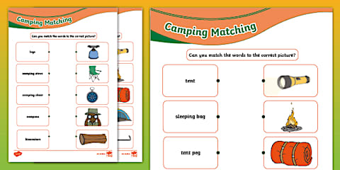 Camping Beginning Sounds Worksheet