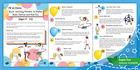 PE at Home: Quick and Easy Activities to Develop Skills, Exercise and ...
