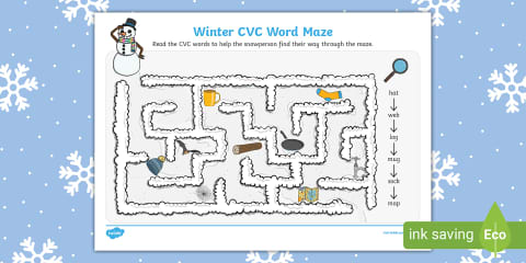 KS1 Snow Word Mat