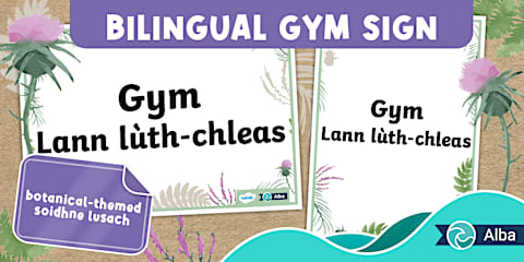Bilingual Botanical-themed Lunch Room Sign