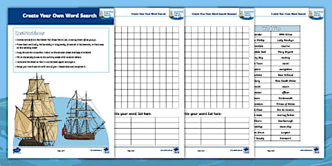The First Fleet Life on the Hulks Word Search