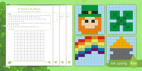 St. Patrick's Day Reveal the Riddle Comparing Numbers Math Game ...