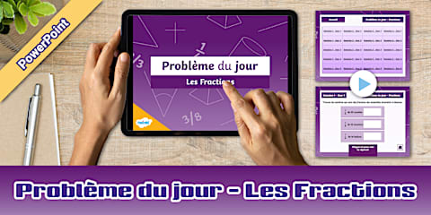 Grade Six Fractions Problem of the Day Slideshow French