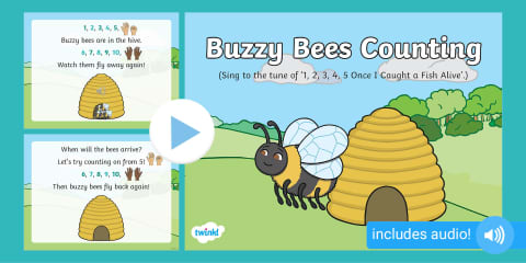 Bee-Themed Number Formation 1-20