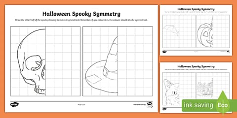 Symmetry Invaders - Lines of Symmetry Sheets | Twinkl Maths