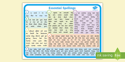 New Zealand Essential Spelling Word Mats
