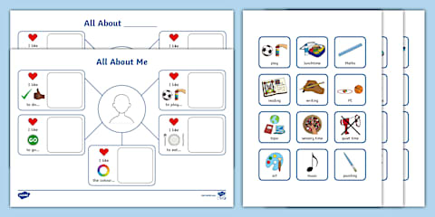 All About Me Booklet with Visual Supports