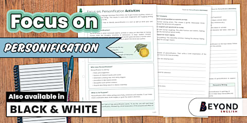 Figurative Language - Personification Differentiated Go Respond Worksheets