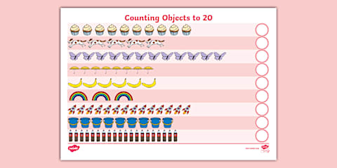 Butterfly Counting to 20 Activity