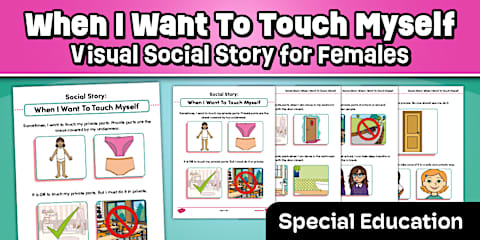 When I Want To Touch Myself Visual Social Story for Special Education ...