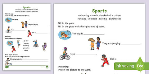 ESL Sport: Play, Go, Do Activity Sheet [Kids, Pre-A1]