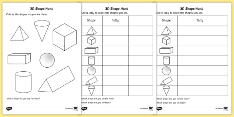 Faces Edges and Vertices of 3D Shapes | Twinkl | Maths KS1