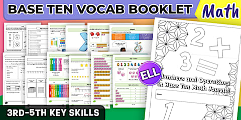 Math Vocabulary Posters for K-2nd Grade