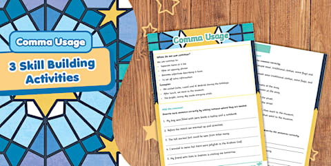 Commas Activity Sheet