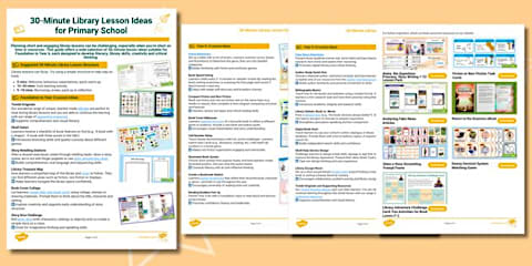 Free - 30-Minute Library Lesson Ideas for Secondary School