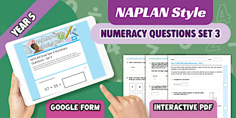 NAPLAN-Style Year 5 Numeracy Questions Digital Form - Set 1