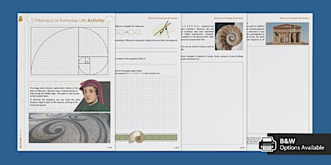 Fibonacci Colour by Number Activity