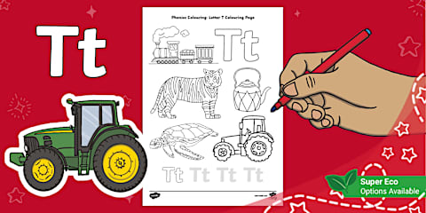 My First Letter T Doodle Mat