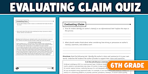 Sixth Grade Tracing Ideas in an Informational Text Worksheet