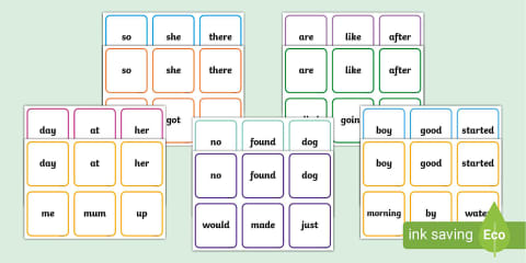 Golden Words Flash Cards