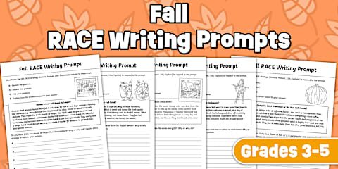 Winter RACE Writing Prompts for 3rd-5th Grade