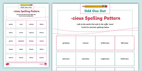Mark My Work! -cious and -tious Endings