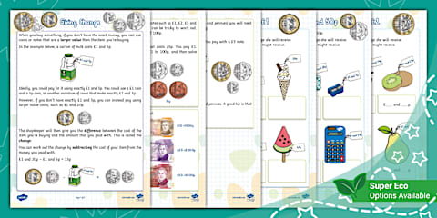 Maths & Money: Solving Money Problems - Giving Change [Year 2]