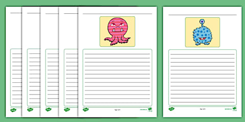 Name the Alien Themed Page Border Pack