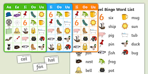 Short Vowel Sound Word Mat