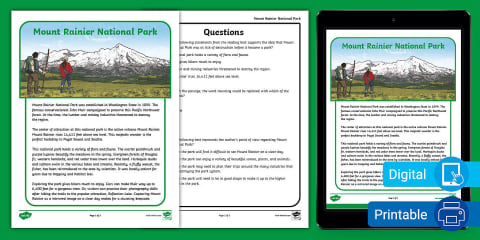 National Parks Persuasive Writing Prompt for 3rd-5th Grade