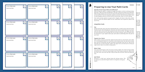 Speech Topics for Years 3-6 Cards | Twinkl