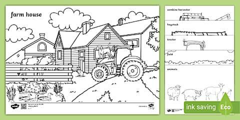 농장에서 창의적 글쓰기 On the Farm Short Burst Writing Template