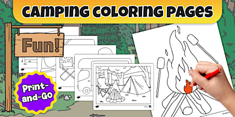 Camping Handwriting Worksheets