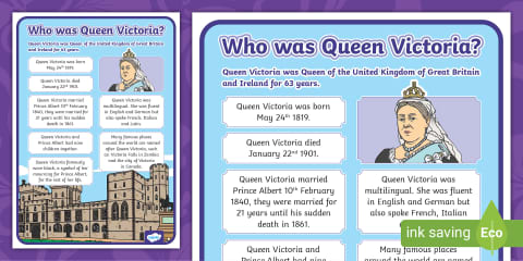 Queen Victoria Reading Comprehension Activity