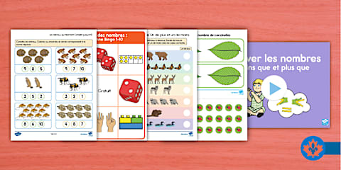Comparing Numbers : More Than, Less Than Activity Pack A French