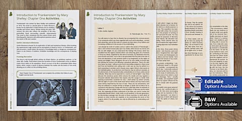 Anticipation Guide: 'Frankenstein' by Mary Shelley