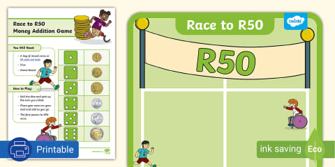 Foundation Phase Maths Pocket Money Board Game (CAPS Aligned)