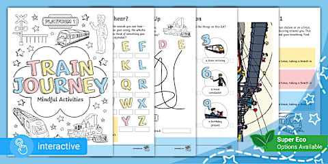 Steam Train Maze Activity Worksheets